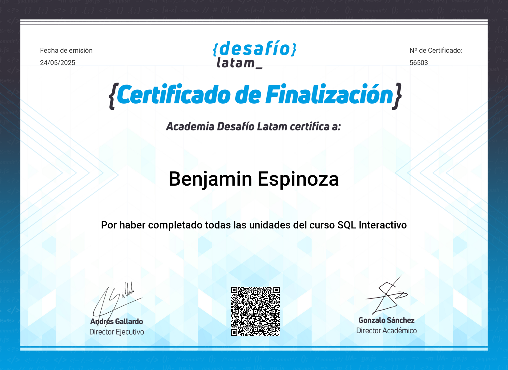 Benjamin Espinoza Silva - Trainee Pricing y Reaseguro | Ingeniero Civil ...